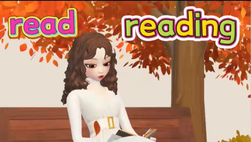 ...的现在分词动词ing公开课课前热身导入chant视频,现在进行时动词ing...