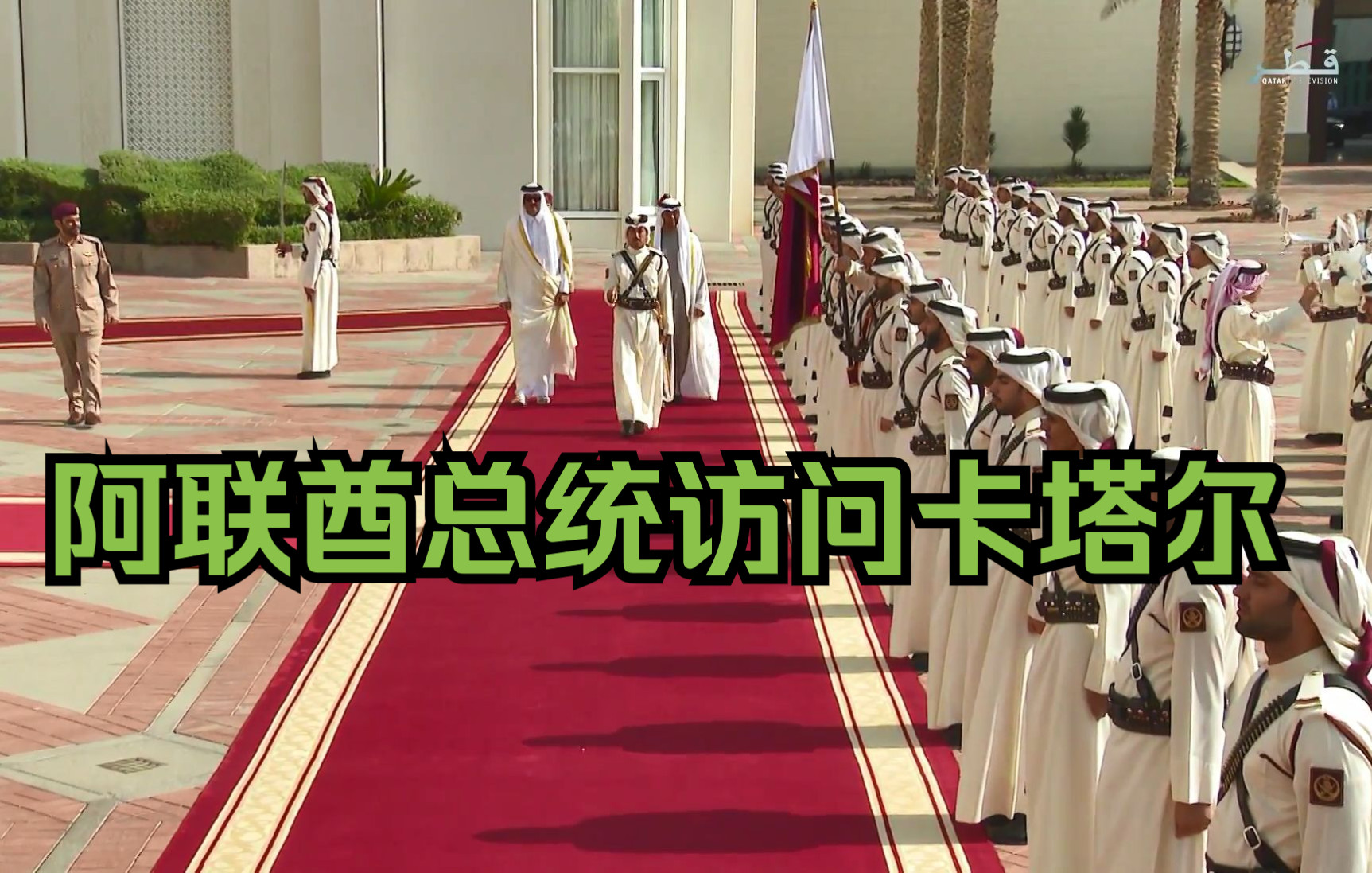 阿联酋总统抵达卡塔尔进行正式访问