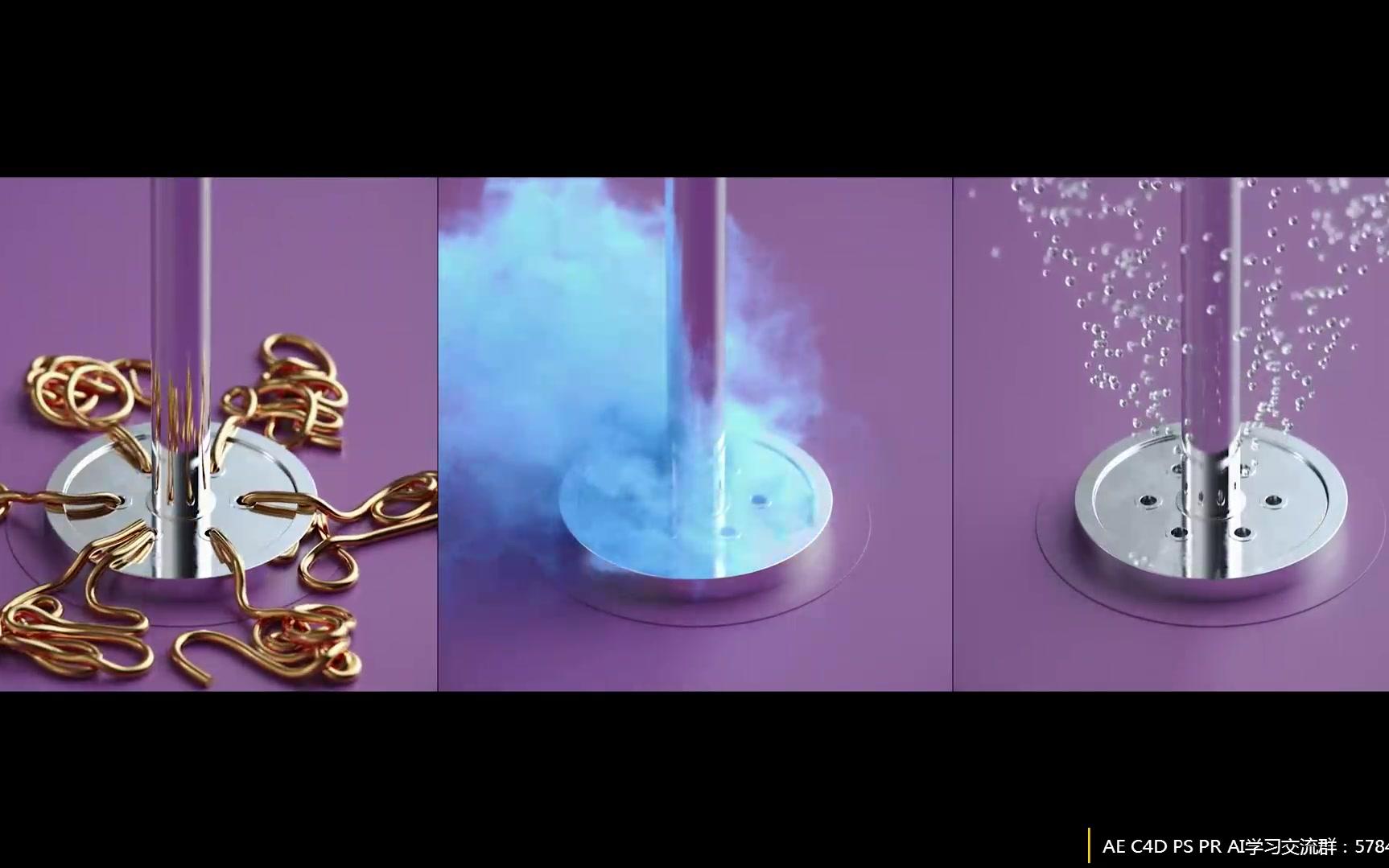动态图像创意设计:Motion Triptych IV 涉及软件:AEC4D 红移渲染器
