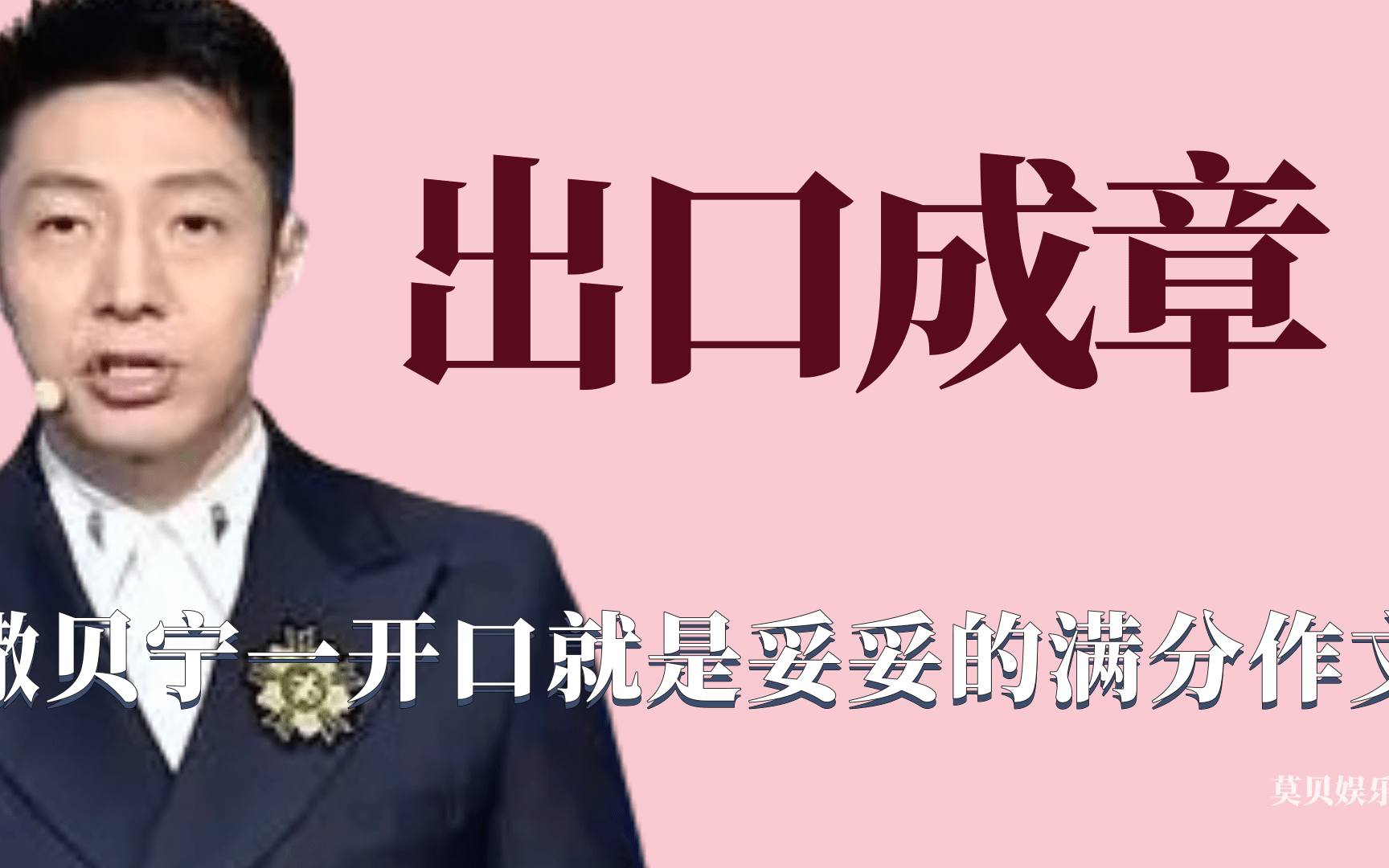 出口成章:撒贝宁一开口就是满分作文,对追星的解释值得铭记