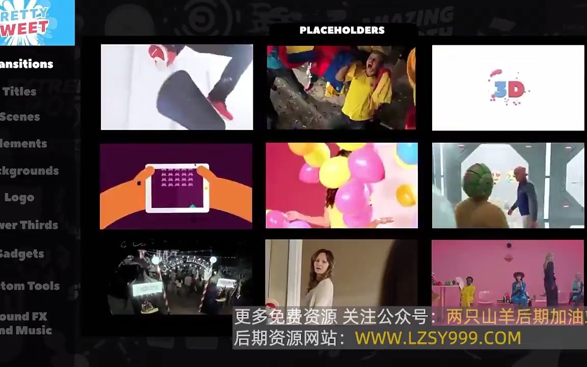 FCPX插件-606个手绘卡通流体MG图形音效LOGO文字标题转场背景...