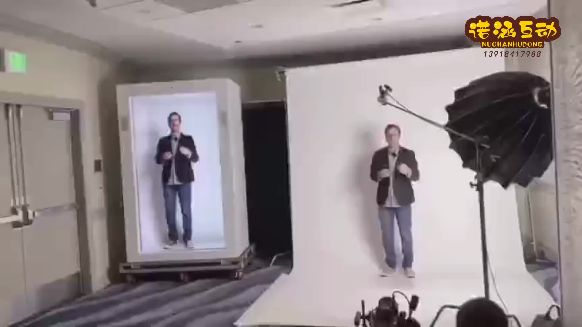 时光机 全息柜同步互动 人像复刻 影像复刻机互动