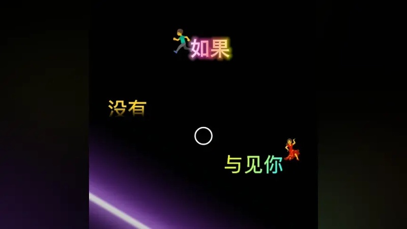 如果没有遇见你,文字动画