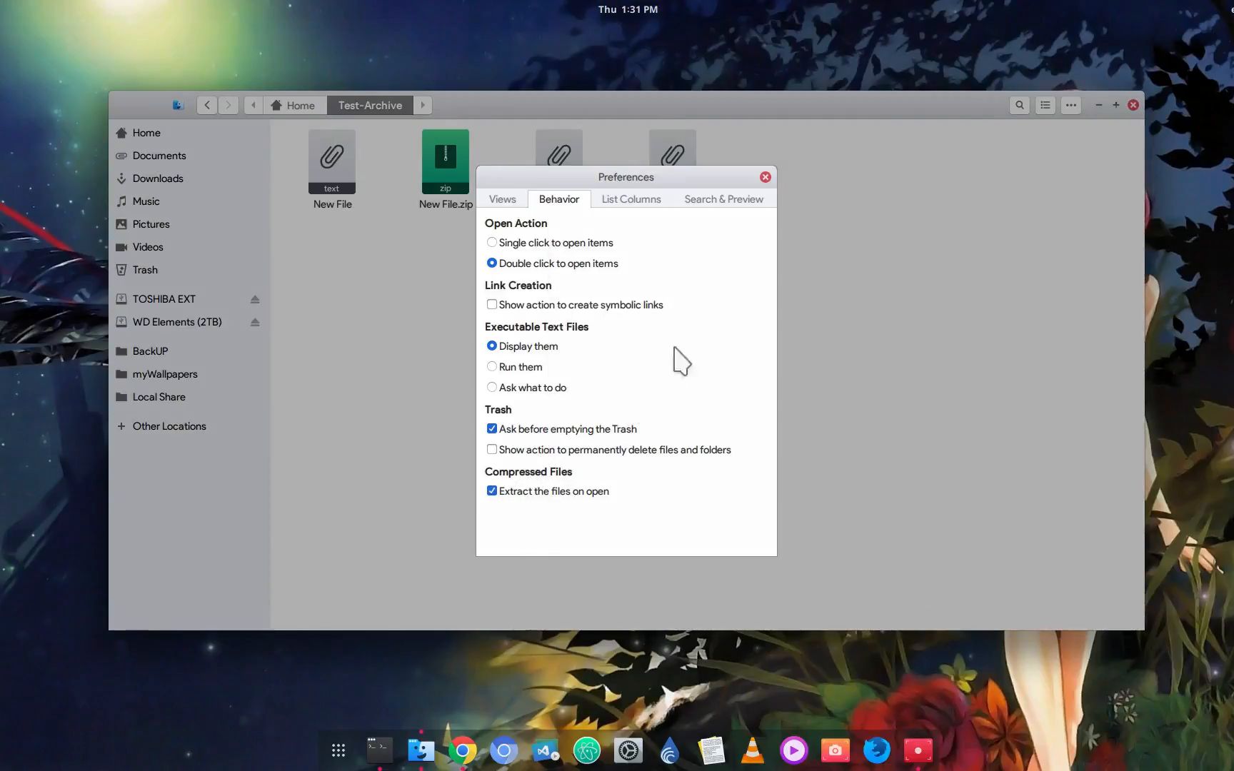 GNOME 3.26 | File 打开压缩文件自动解压选项被隐藏