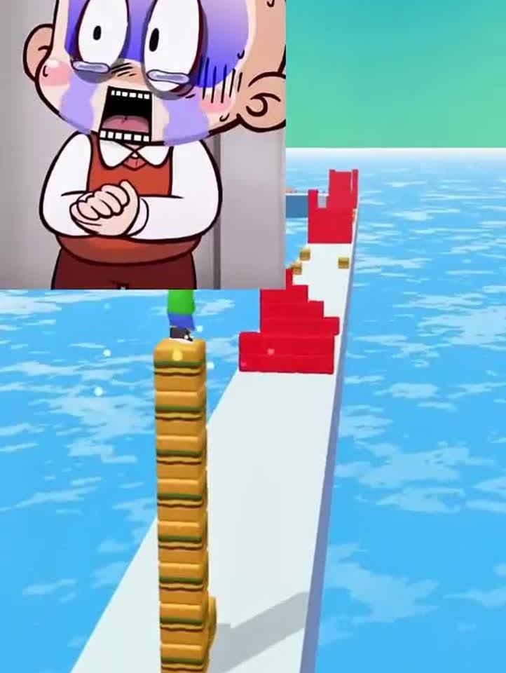 方块翻翻翻巨好玩00后搞笑小游戏学生党儿童动画片动漫这些尴尬你...