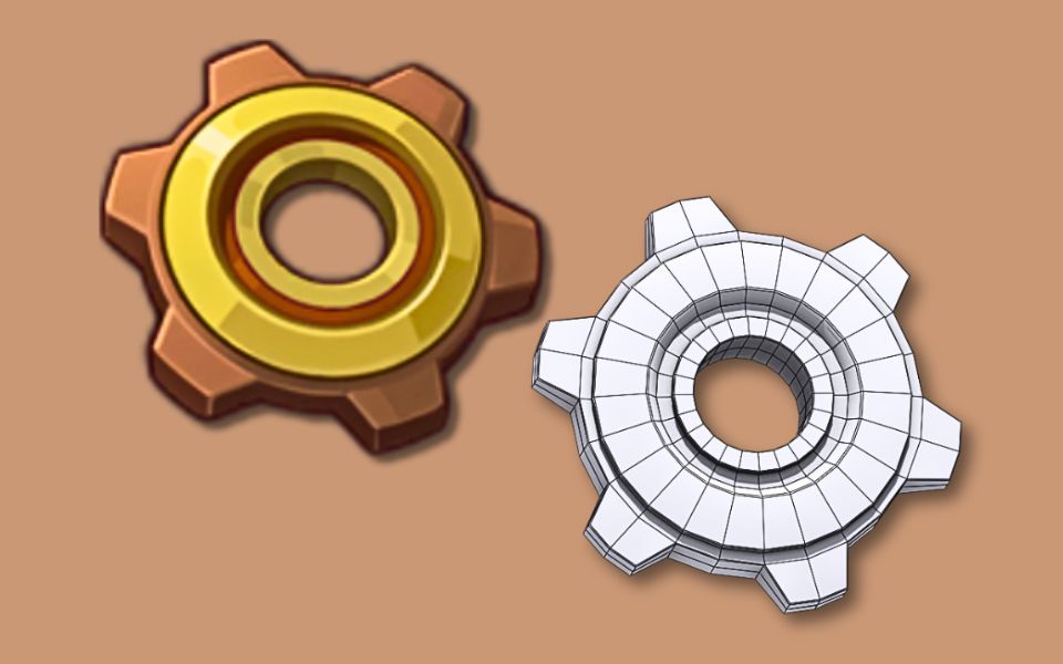 【3DMAX道具建模】简单道具“齿轮”模型制作,详细max建模思路...