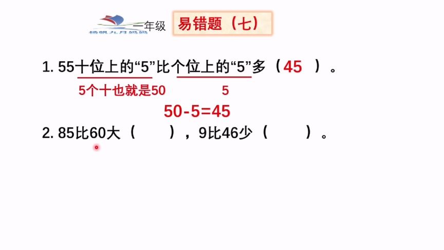 一年级。相同数字在不同数位意义不同;相同算式,计算不同结果同