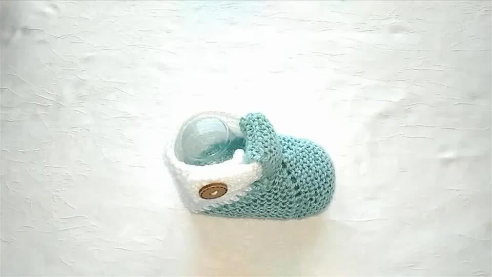 「棒针编织」男宝宝的婴儿鞋!