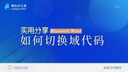 4种方法在word中切换域代码