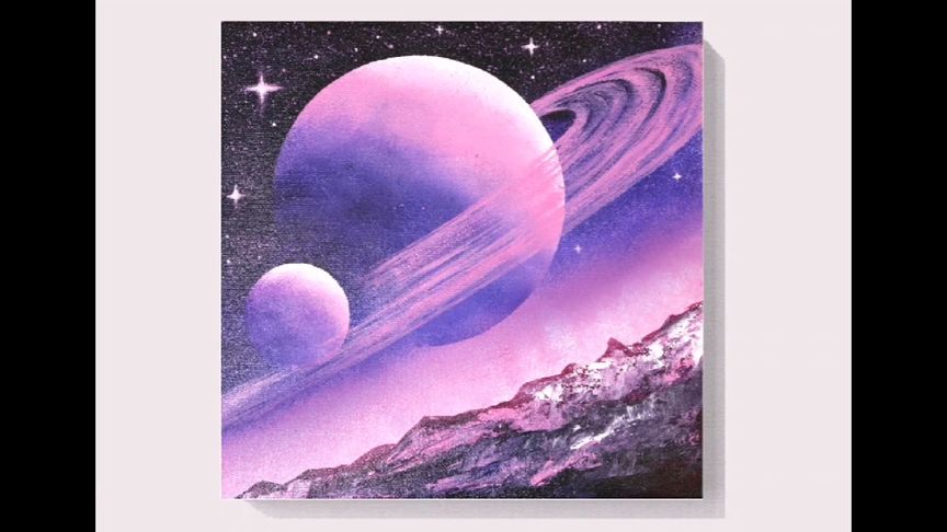 【丙烯星空画】教你如何用简单的颜料来画漂亮的丙烯星空风景画!