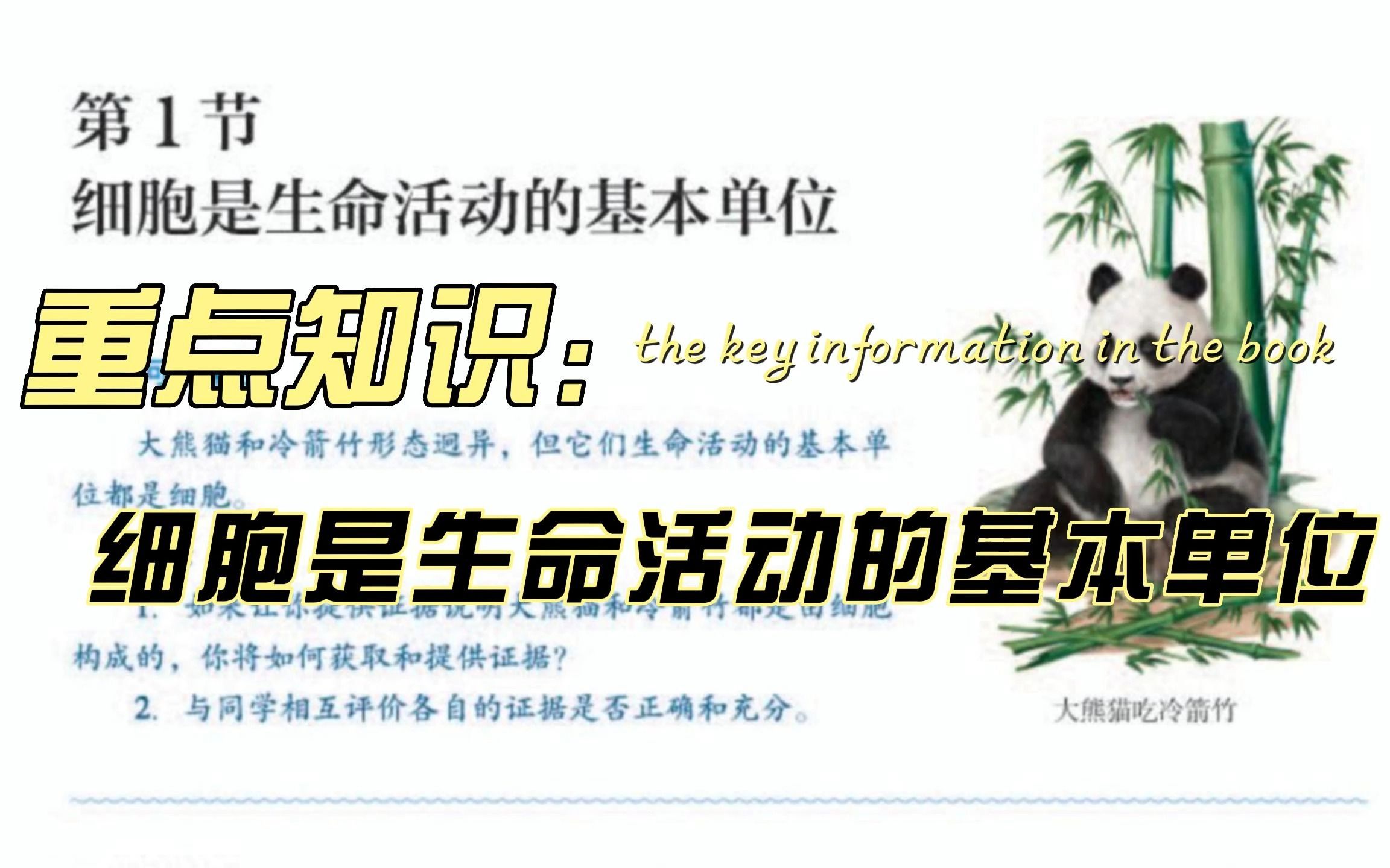 必修一 1.1细胞是生命活动的基本单位