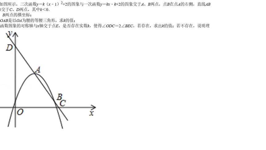 初三二次函数中出现两倍角关系时如何处理?三种思路可以使用