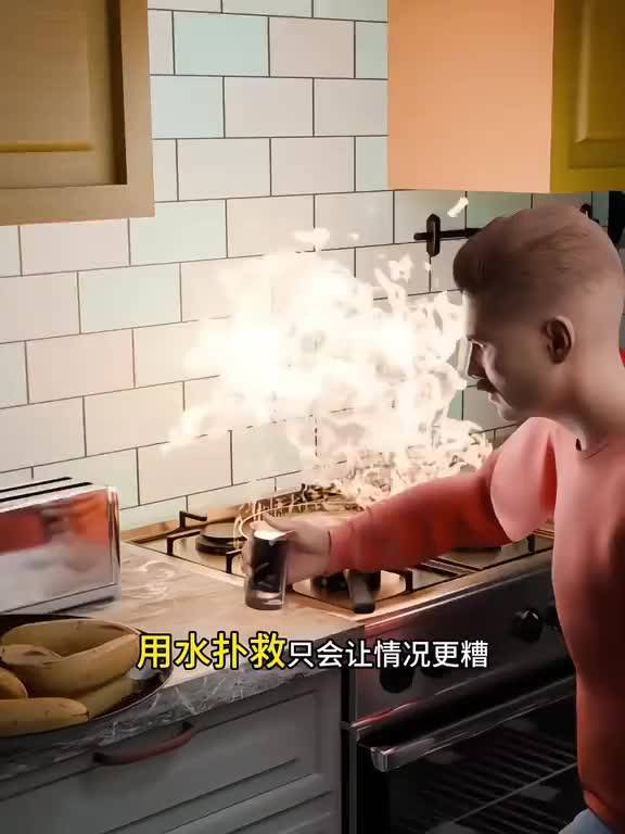 油锅起火了,最正确的做法是什么?