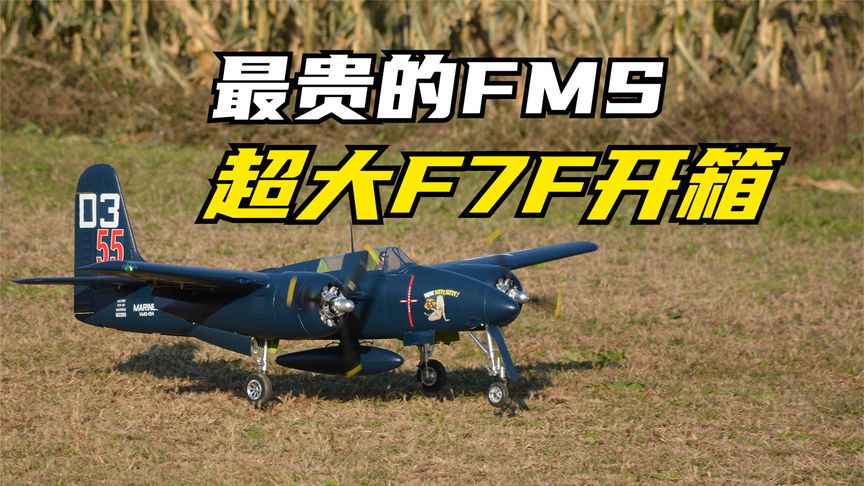 【航模测评】装完FMS最贵的飞机“我虚了”F7F虎猫像真机开箱测评