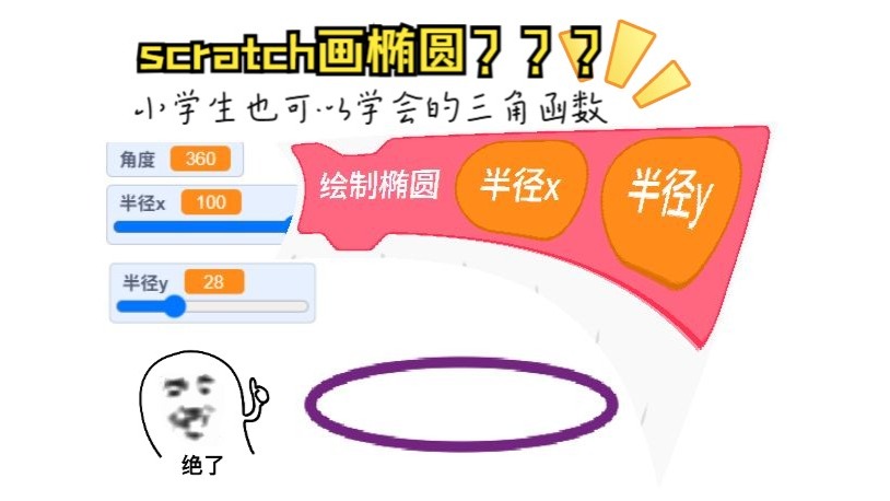 scratch里绘制圆 小学生都可以听懂的三角函数