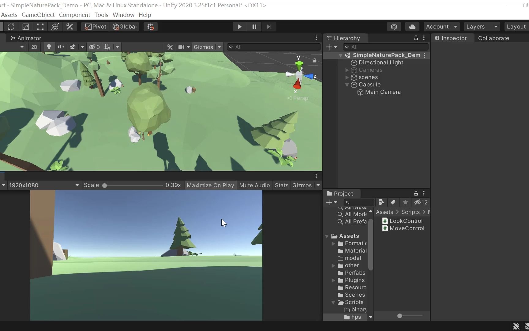 unity第一人称移动及视角变化(代码在简介)