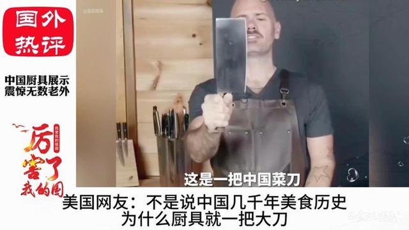 外国大厨科普中国菜刀用法,引各国网友热议:这是一把全能的刀具