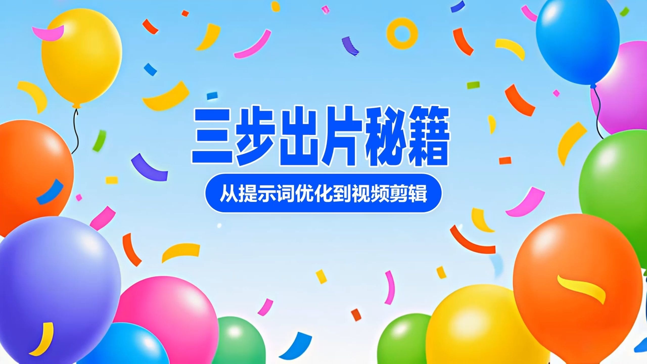 三步出片秘籍!从提示词优化到短视频剪辑