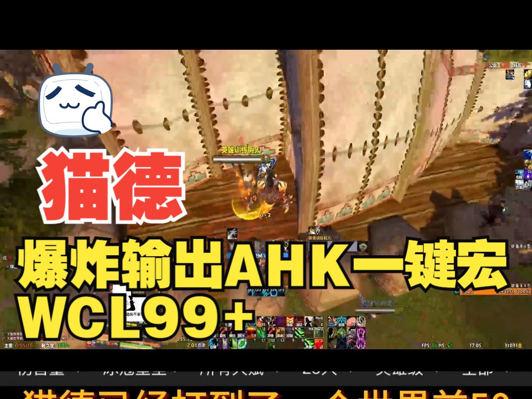 魔兽世界怀旧服最新猫德AHK爆炸输出一键宏 ICC最新教学最新排名...