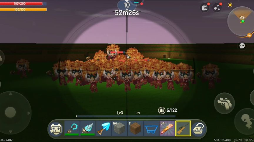 迷你世界我房子晚上有怪物。