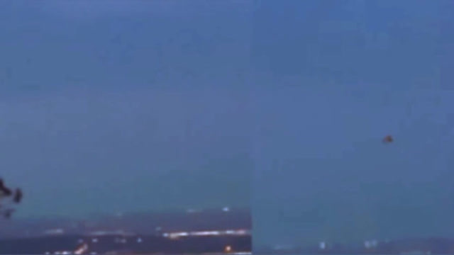 夜空中出现不明飞行物,美国男子拍下全过程