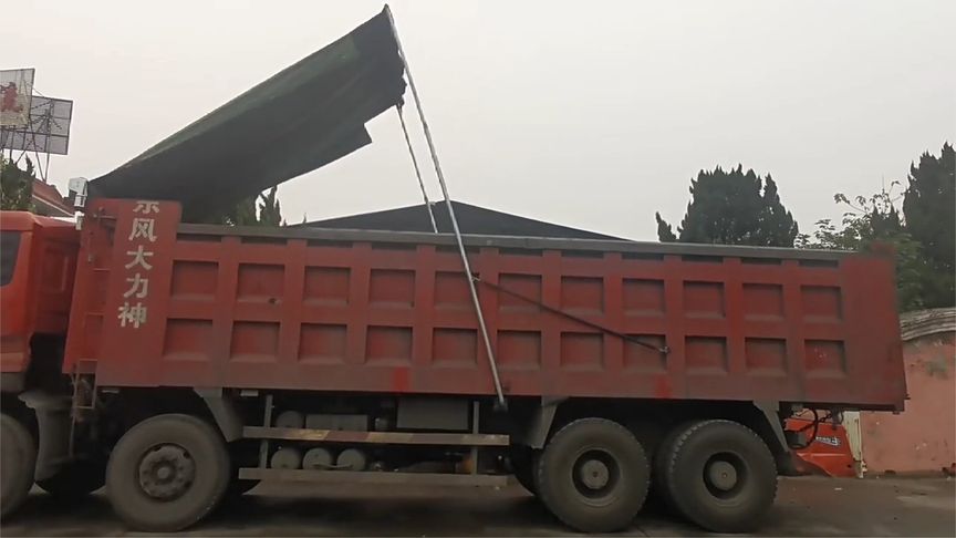 自卸车自动篷布电动卷筒翻斗车系列加厚帆布甩杆卷帘式控制盒配件