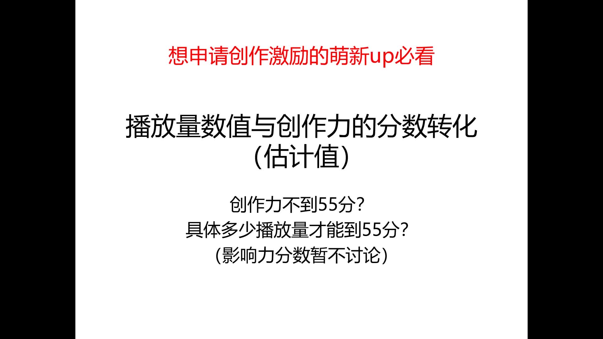 播放量转化电磁力分数(电磁力创作力还不够55的萌新必看)