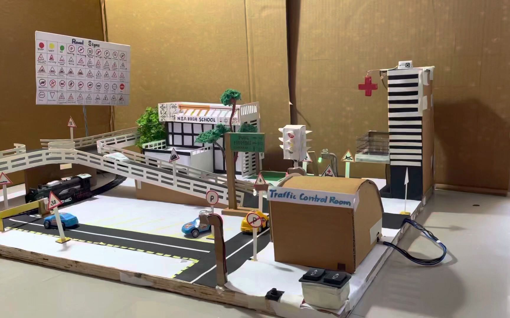 【手工】交通信号标志工作模型