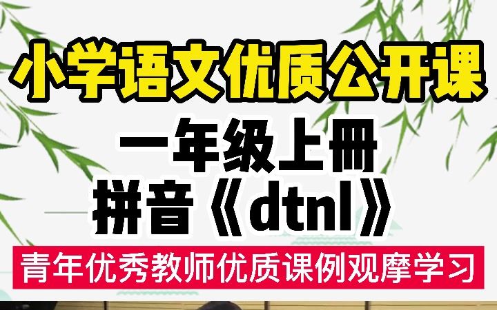 ...语文一年级上册汉语拼音《dtnl》公开课优质课#拼音课堂 课堂实录...