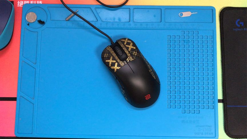 卓威电竞游戏鼠标ec2 拆解 维修 更换鼠标左右按键微动。