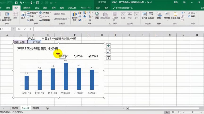 excel操作技巧丨制作动态图(基于单选钮)