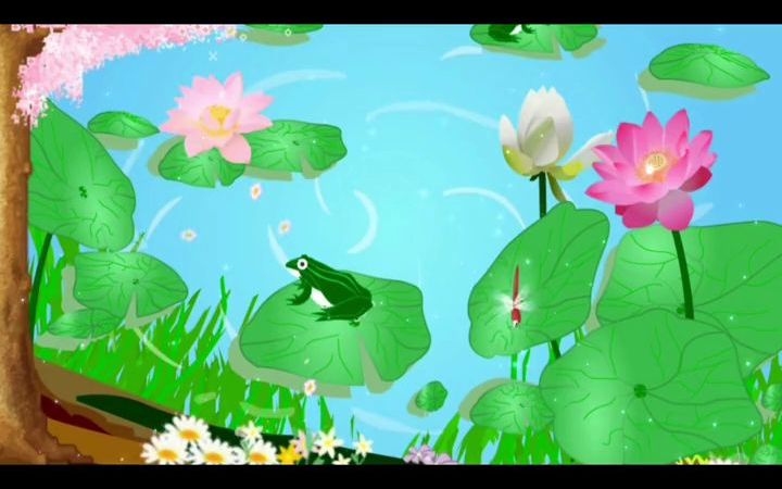 幼儿园情景剧小蝌蚪找妈妈背景视频完整版,童话剧小蝌蚪找妈妈led...