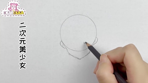 二次元少女简单素描画怎么画,二次元美少女素描教程