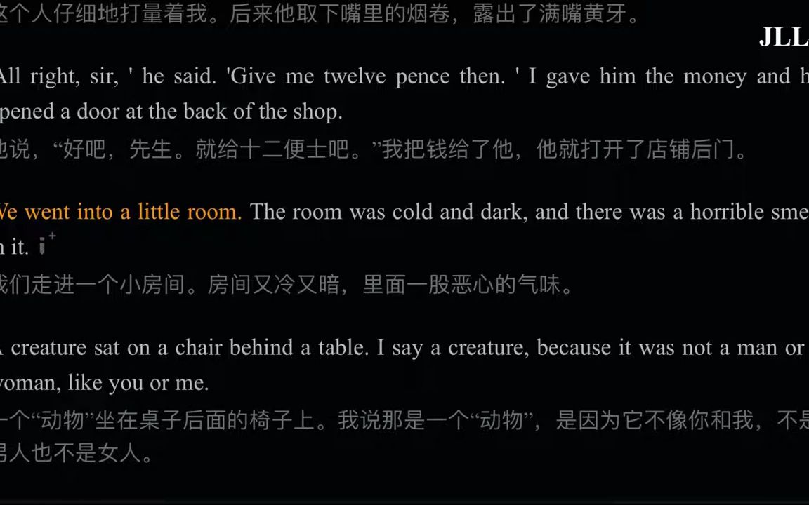 《象人》The Elephant Man 中英双语滚动字幕 有声书