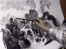 山水画的教学-山水范画-大写意画法4_王中年山水画技法3