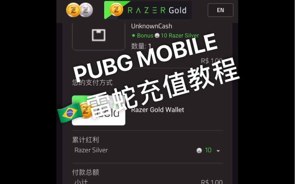 你们要的PUBG MOBILE巴西雷蛇充值教程来了 巴西雷蛇账号注册方法...