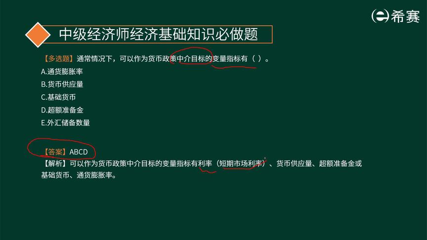 作为货币政策中介目标的变量指标有哪些?