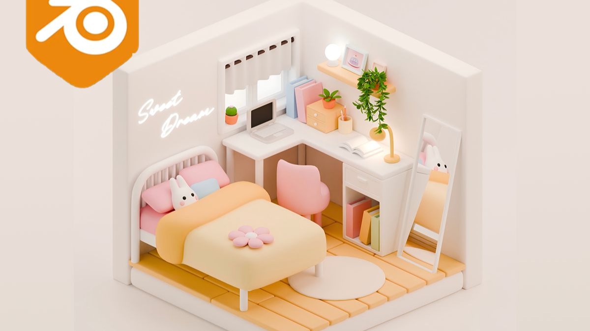 ender建模—03卡通小房间bedroom