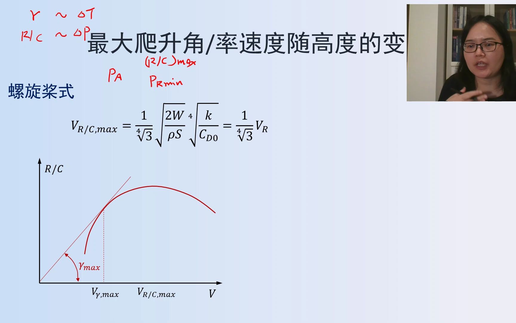 飞行动力学-第5节-part3-爬升性能随高度的变化趋势