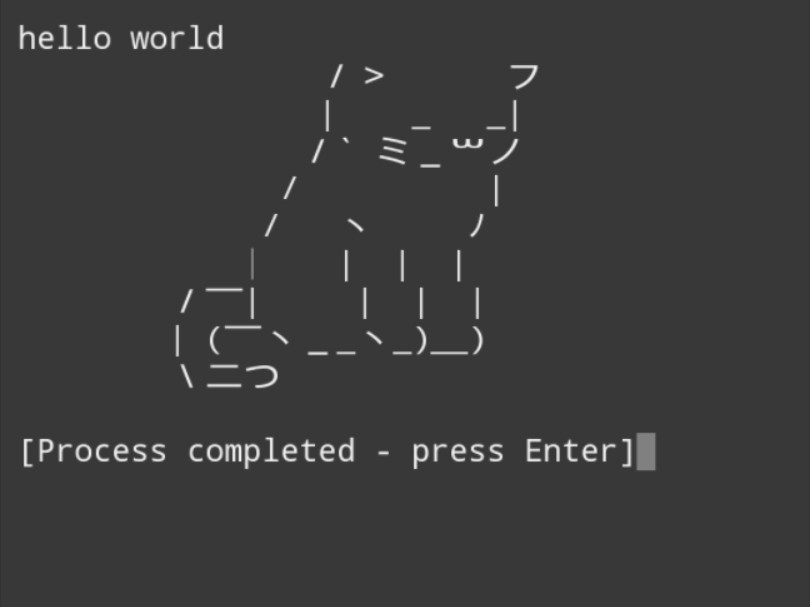 C语言字符画,小猫