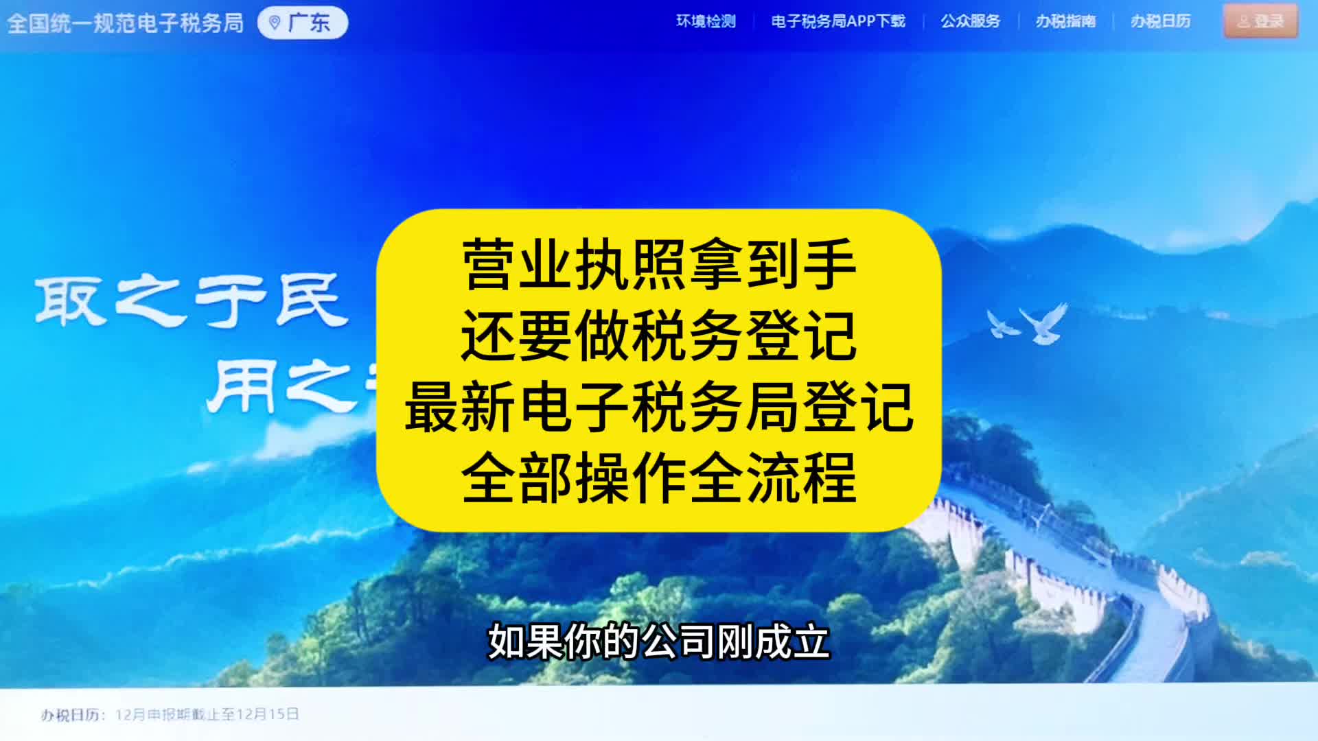 营业执照拿到手还要做税务登记最新电子税务登记全部操作全流程#零...