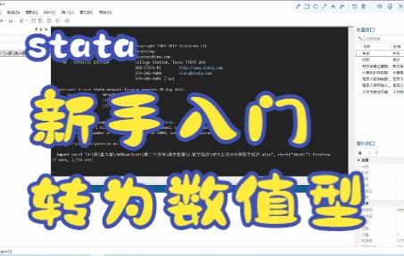 stata新手入门数据导入和encode数值转换