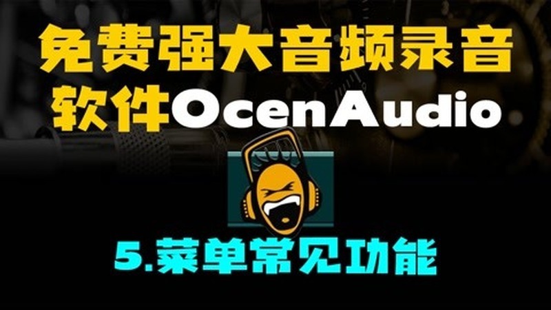 免费好用的音频编辑软件OcenAudio教程5.菜单栏常见功能一览