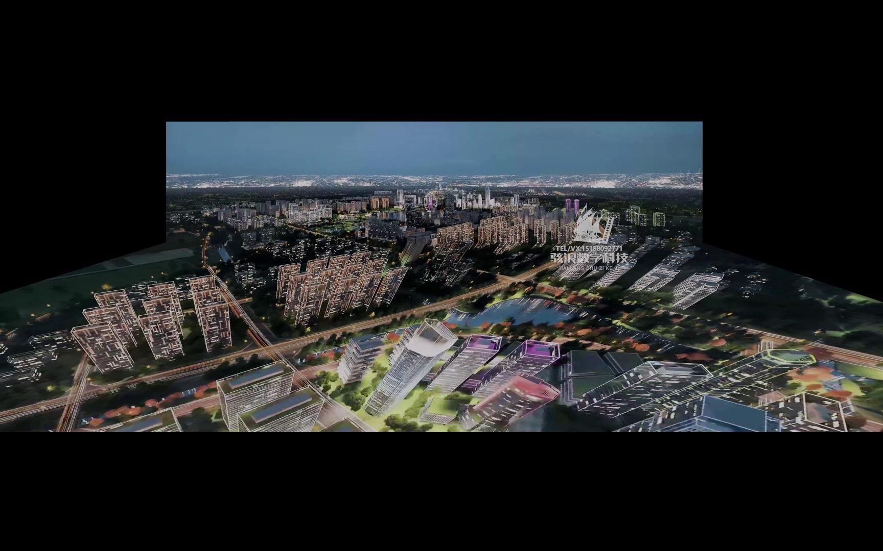 海宁许村镇杭海新城-L幕展馆CAVE空间-3D规划宣传片