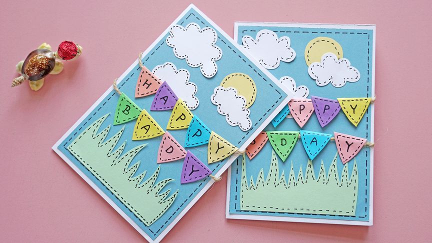 自制简单的生日贺卡,比买来的更好看,送朋友满满的心意!