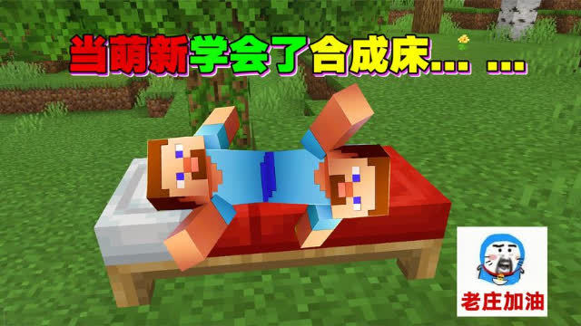 我的世界生存记3:当萌新学会了合成床…