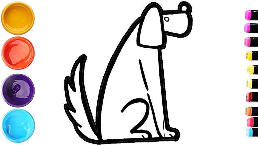 简笔画斑点狗简笔画图片大全儿童画幼乐园画画作业简笔画学英语