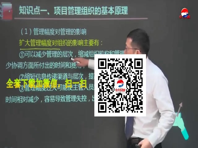 2019咨询工程师项目管理第24课第六章第二节项目管理组织结构的确定