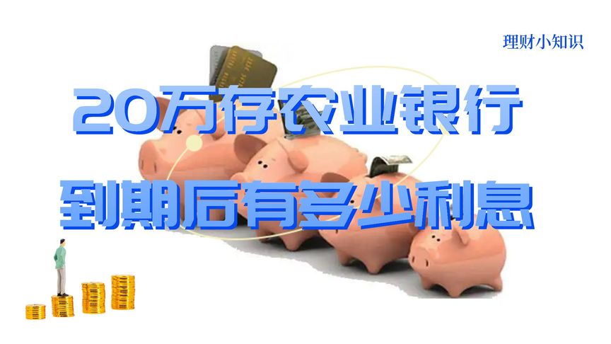 利率调整后,20万存农业银行,到期后有多少利息?