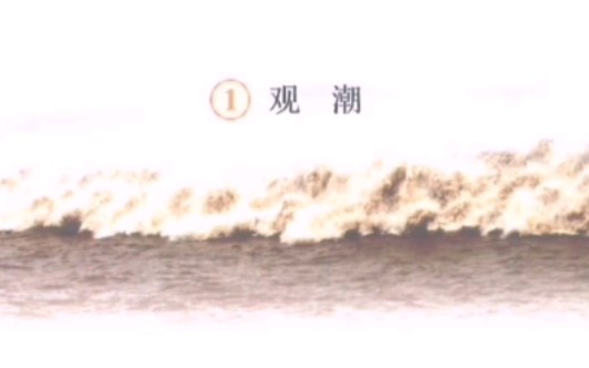 部编版语文四年级上册第一课《观潮》第三、四自然段朗读